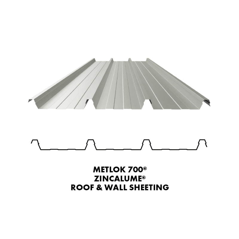 METLOK 700 ZINCALUME®️ steel | ClickSteel - Roofing