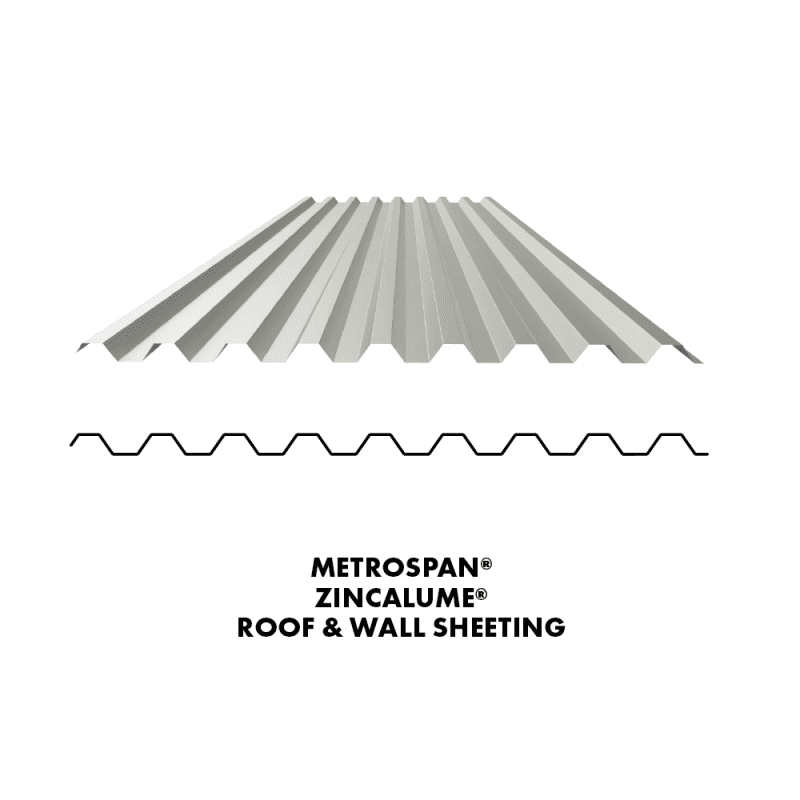 Metrospan ZINCALUME®️ steel Roof Sheeting | ClickSteel