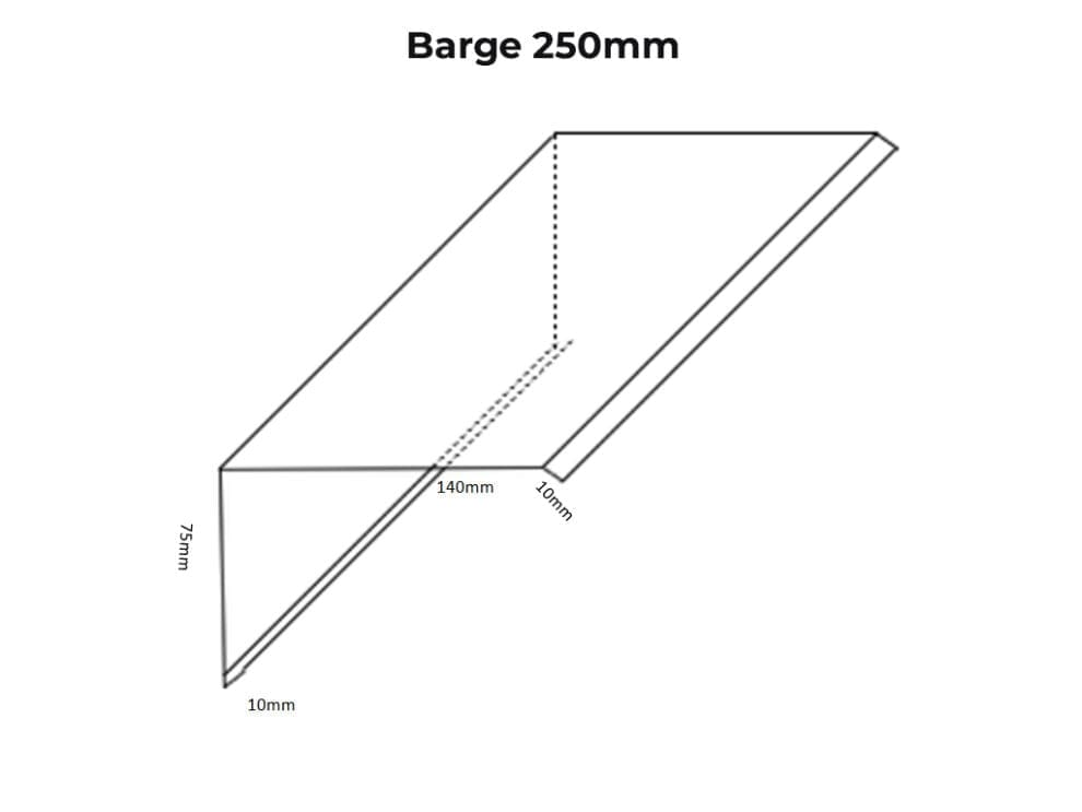 Colorbond steel Barge Flashing - ClickSteel